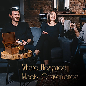 Moettik Premium Storage Box -Acacia Wooden Smell Proof Locking Storage Box with Accessories Removable Wood Tray, Glass Jars, Metal Tube, Ceramic Tray, Brush, Brown Upgraded Design