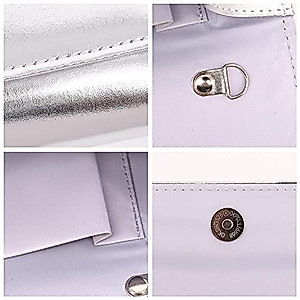 Gabrine Womens Hologram Holographic Evening Bag Shoulder Bag Crossbody Bag Handbag Clutch Purse for Wedding Party Prom(Silver)