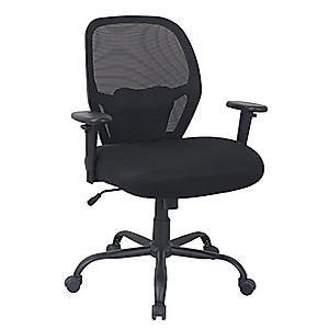 Amazon Basics Big & Tall Swivel Office Chair - Mesh with Lumbar Support, 450-Pound Capacity - Black