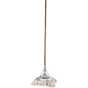 Genuine Joe-GJO54201 Cotton Wet Mop with Handle 60" Width x 0.94" Height; Cotton HeadWood Handle – Lightweight