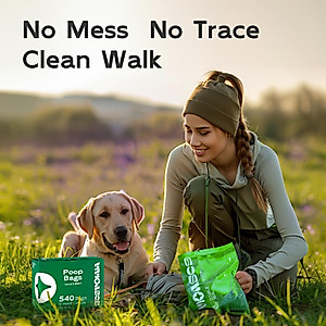 540 Count Dog Poop Bags Rolls, 9" x 13" Dog Bags for Poop, 100% Leak Proof and Strong Sturdy Doggie Poop Bags, Pet Waste Bags, Lavender, Scented