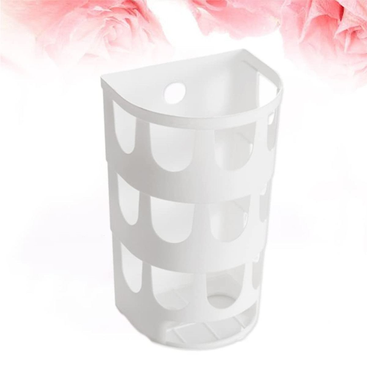 FAVOMOTO Bag Saver Trash Bag Holder Trash Bag Organizer Paper Towel Dispenser Napkin Dispenser Hollow Grocery Bag Dispenser Wall Mounted Desk Dispenser Bags for Wall-mounted Tissue White