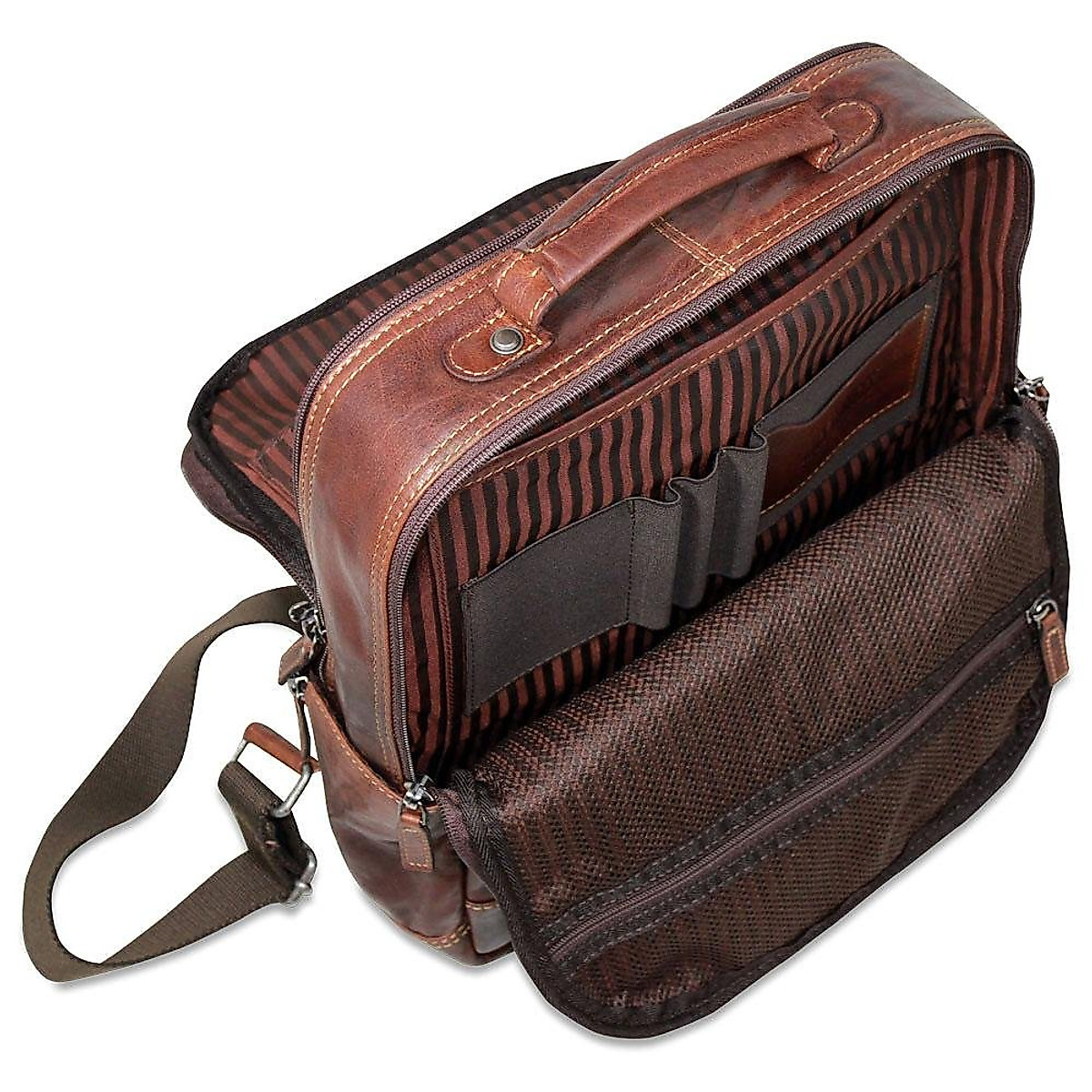 Voyager Compact Convertible Backpack/Crossbody #7534 (Brown)