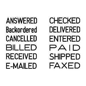 Rubber Stamp Creation - 5117 Professional 12-Message Stamp w/Dater, Self-Inking, Blue/Red 2 Color Ink