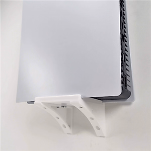 3D Cabin PS5 Wall Mount Wall Bracket Holder Stand for Play Station 5 Digital White Left
