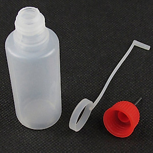 20 ml Needle Tip Cap Liquid Dripper Empty Dropper Bottle Filler Bottle 10 PCS Red Cap