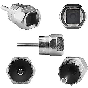 Oumers Bike Cassette Removal Tool, Cassette Freewheel Removal Tool with Chain Whip and Auxiliary Wrench Bicycle Cassette Lock Ring Removal, Freewheel Remover Wrench Sprocket Remover