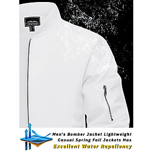 TACVASEN Bomber Jacket Men Varsity Jacket for Men Jackets for Mens Lightweight Bomber Jackets for Men Light Windbreaker Jackets Light Windproof Jacket