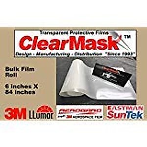 ClearMask 6" X 84" Fabricated Paint Protection Film Roll (8 Mil Clear Urethane Film from 3M, Eastman Llumar Suntek or Equal)