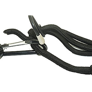 Premium Kayak Deck Cargo Net Kayak Cargo Bungee Net Hitch Mount Cargo Carrier （30 CM x 30 CM）- thick Cord - 6 Hooks - 4 pad eyes （Includes screws and nuts）- 4 Carabiner