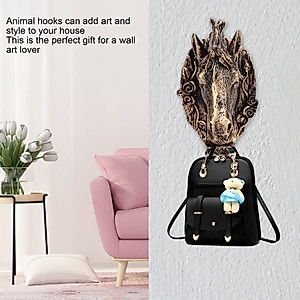 Zerodis Handmade Horse Head Wildlife Art Wall Hook Living Room Bathroom Kitchen Decoration, Zerodis3zum892x47