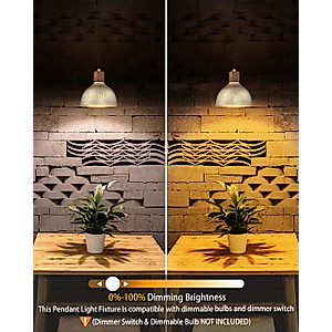 2 Pack 1 Light 8” Vintage Gold Pendant Light Fixtures,Industrial Hammer Metal Hanging Light Rubber Wood Brushed Brass Finish Pendant Lamp for Kitchen Island,Farmhouse Dining Room Over Sink