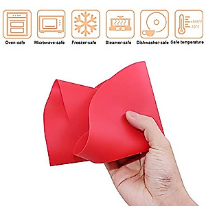 3 Pcs Silicone Microwave Mat, AIFUDA 11.8 Inch Round Non-Stick Microwave Turntable Pad, Oven Mat, Heat Resistant Pad, Pot Holder - Red, Black, Gray