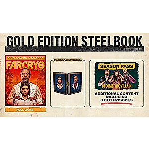 Far Cry 6 PlayStation 4 Gold Steelbook Edition with free upgrade to the digital PS5 version