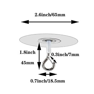 Generic 1PCS Self-Adhesive Ceiling Hook,Wall Hooks Plants Holder Multifunctional Ceiling Hook Transparent Metal Hook, AM0XEB0K9AVUS