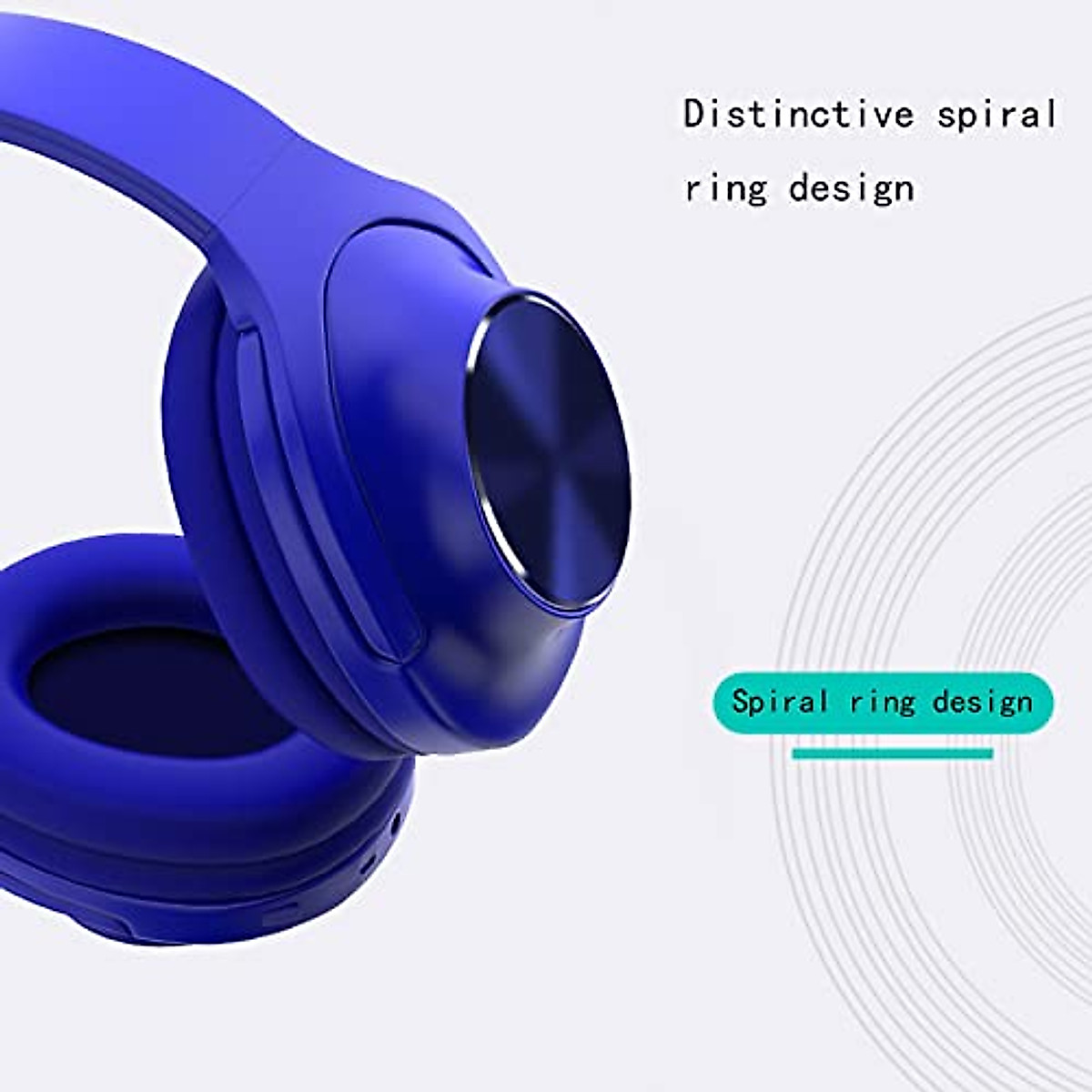 Foldable Bluetooth 5.0 Headset Over Ear, Fashion Wireless Subwoofer Stereo Bluetooth Sport Headphones with 2 Modes for Music Sports Computer Game Comfortable Wear