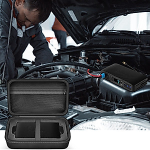 Case for Halo Bolt 58830/57720/ Air 58830/ ACDC Max 55500 mWh/ Air + Portable Emergency Power Kit, Storage Holder for Air Nozzles, Extra Accessory, Car Jump Starter, and Charger- Black (Box Only)