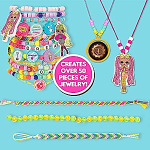 L.O.L. Surprise! O.M.G. Double Feature Ultimate Jewelry Studio, Over 2500 Beads, Create 50+ Pieces of Jewelry Doll Charms, Alphabet Beads & Stickers, Bead Kit for Kids Ages 6, 7, 8, 9