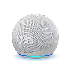 Certified Refurbished Echo (4th Gen) with clock | With premium sound, smart home hub, and Alexa