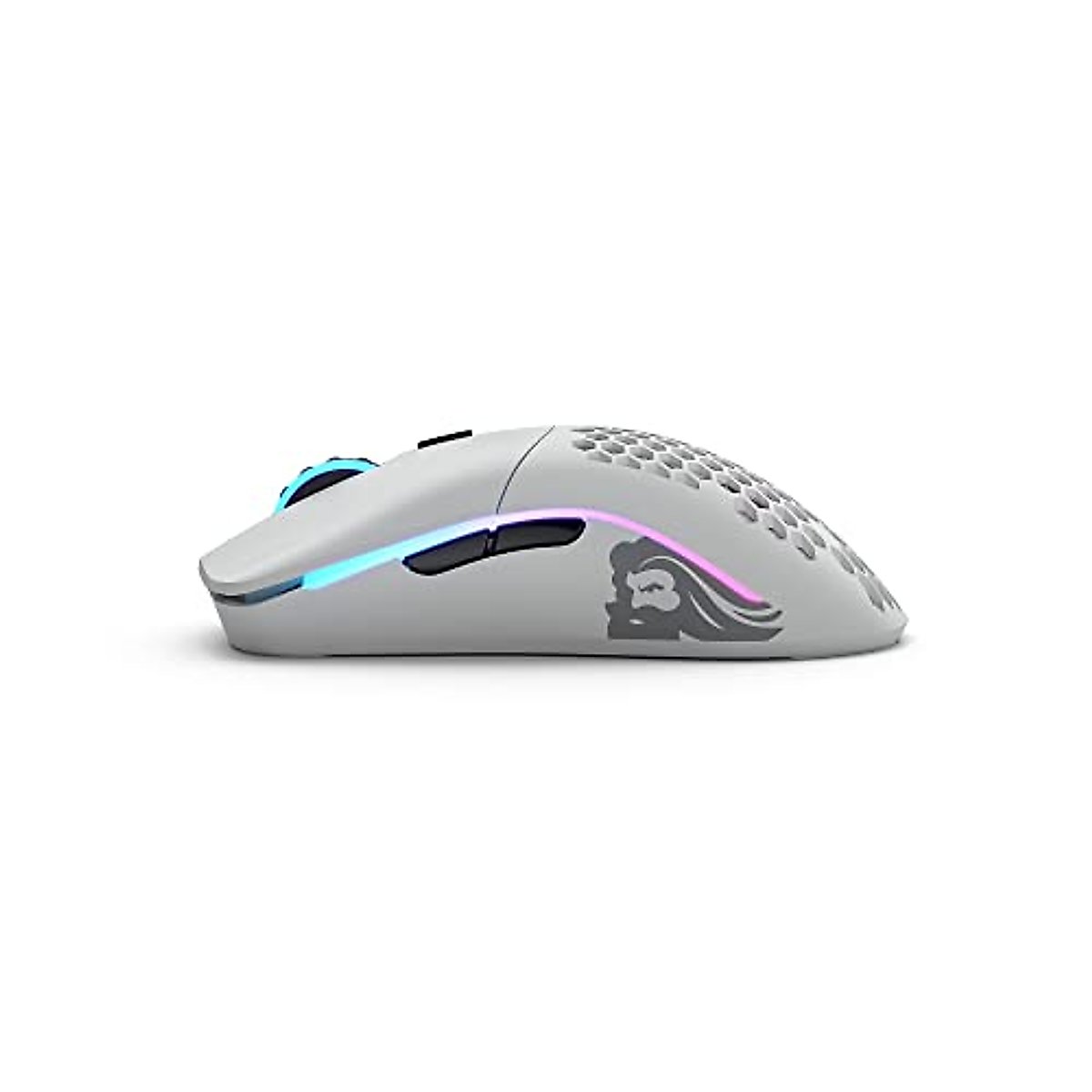 Glorious Gaming - Model O Wireless Gaming Mouse - RGB Mouse with Lights 69 g Superlight Mouse Honeycomb Mouse (Matte White Mouse)