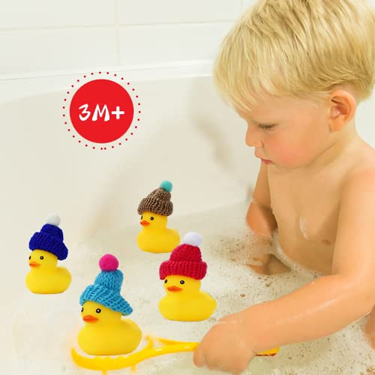 Rubber Duck Bath Duck Toys for Toddlers Boys Girls,Christmas Duck Toys in Bulk Baby Shower Duck Decorations Party Favors Stocking Stuffers