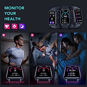 SKG Activity Fitness Tracker for Men Women with 24/7 Heat Rate, Blood Oxygen, Sleep Monitoring, Pedometer Fitness Watch with Step/Calories/Distance, Message Notification, Music Control & Shutter, V3