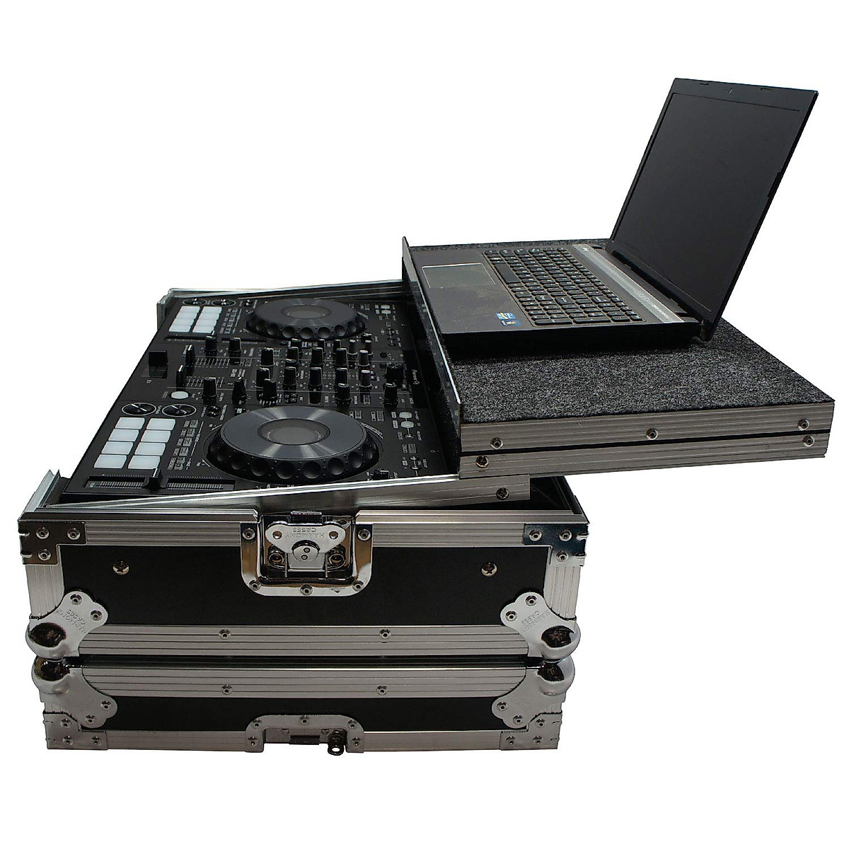 Harmony Audio HCDDJ800WLT1U Flight Glide Laptop Stand DJ 1U Rack Case Compatible with Pioneer DDJ-800