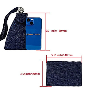 Women Rhinestone Unique Evening Bag Triangle Handbag Wristlet Clutch Purse Wrist Bag