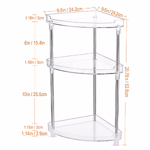 Argox Bathroom Organizer Countertop, Bathroom Finishing Countertop, Countertop Storage, Counter Storage, Storage Under The Sink,Transparent Bathroom Shelf