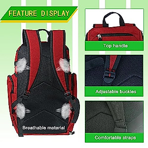 WOLT | Basketball Backpack Bag with Separate Ball Compartment and Shoes Pocket, Large Sports Equipment Bag for Basketball, Soccer, Rugby, Volleyball, Baseball Sport Backpack Bag