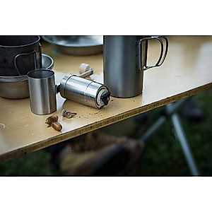 Snow Peak Field Barista Grinder - Stainless Steel Manual Coffee Grinder with Adjustable Burr - Durable & Portable Coffee Maker for Camping - Barista-Quality Camping Accessories