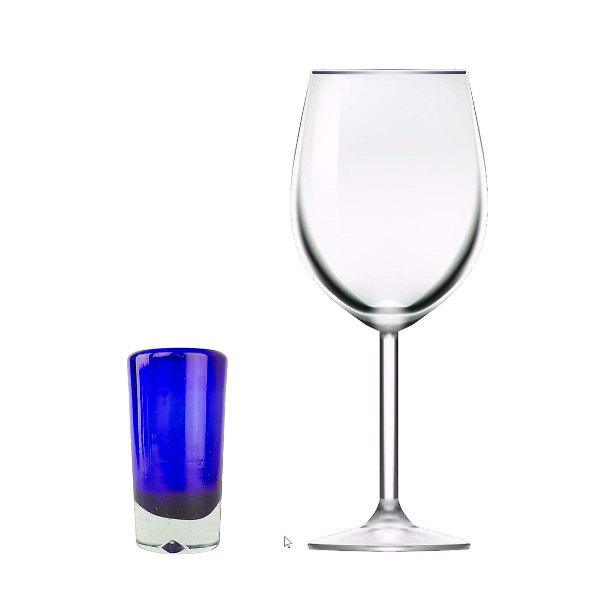 NOVICA Artisan Crafted Hand Blown Blue Recycled Glass Shot Glasses, 2 Oz, 'Pure Cobalt' (Set Of 6)