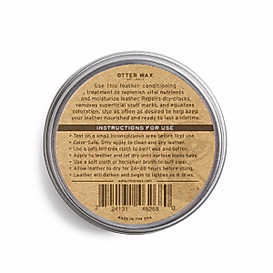 Otter Wax Leather Salve | 2oz | All-Natural Universal Conditioner | Made in USA