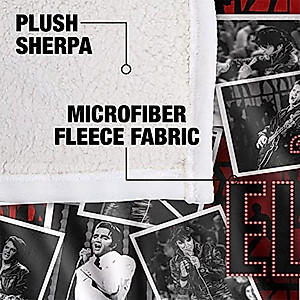 Elvis Presley Blanket, 50"x60", Comeback to 68 Silky Touch Sherpa Back Super Soft Throw Blanket