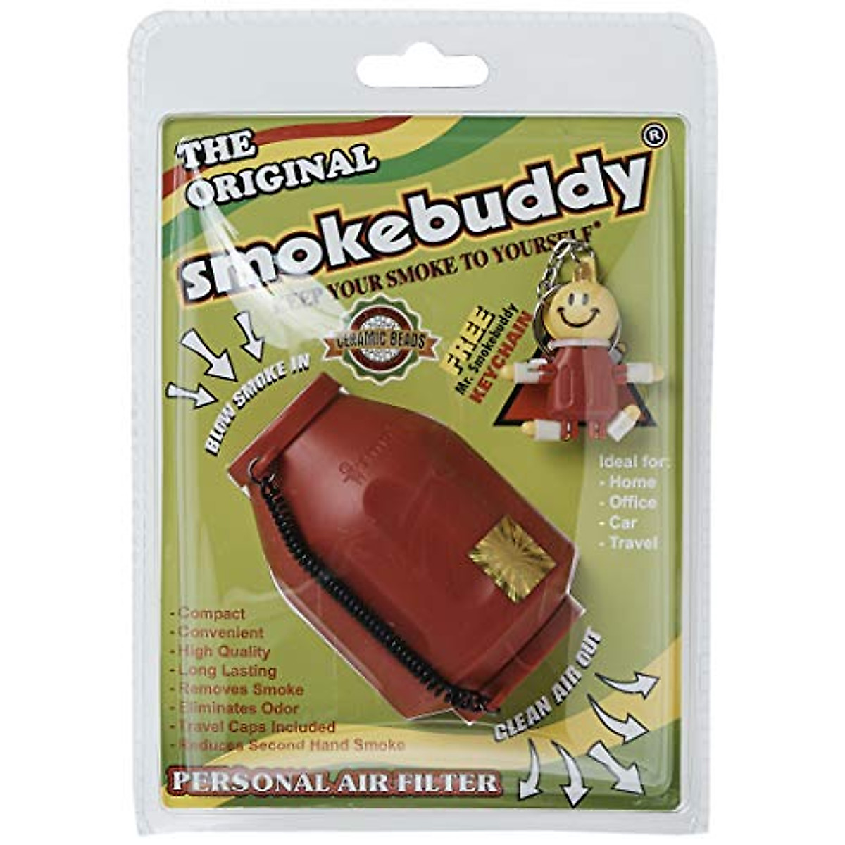 Smoke Buddy 0159-RD Personal Air Filter, Red