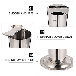 Scicalife Stainless Disinfection Case, Forceps Jar Stainless Steel Forceps Instruments Tweezers Holder Tube for Tattoo Cotton Ball Gauze Tampon(9cm)