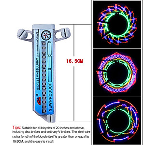 Bike Wheel Light Bicycle Motorcycle Bike Tyre Tire Wheel Lights 32 LED Flash Spoke Light Lamp 32 Different Patterns Change Outdoor Cycling Lights for Bike Wheel (1 Pack)
