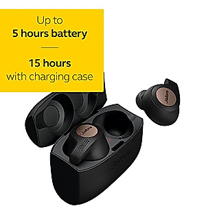 Jabra Elite Active 65t Earbuds – True Wireless Earbuds with Charging Case, Copper Black – Bluetooth Earbuds with a Secure Fit and Superior Sound, Long Battery Life and More