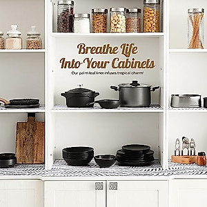 Jersow Cabinet Liner Non Adhesive Shelf Liner 12" X 240", Waterproof Cabinet Drawer Liner, for Kitchen Cabinets/Refrigerator/Wire Shelving/Bathroom/Pantry-Heavy Duty, Easy to Trim, Durable(Grey)