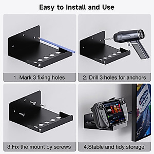 KUNSLUCK Wall Mount for Steam Deck Dock Official, Steam Deck Dock Wall Mount Stand, Mount Your Steam Deck on the wall or Near TV