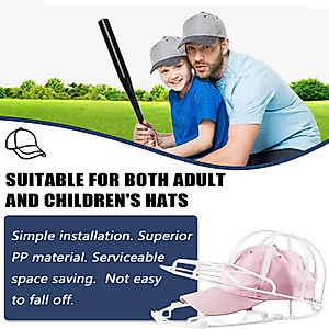 INVODA Hat Washer Cage Hat Washer for Washing Machine Hat Cleaner for Baseball Cap Dishwasher Hat Rack Protector Organizer for Flat & Curved Hat (White 2PCS)