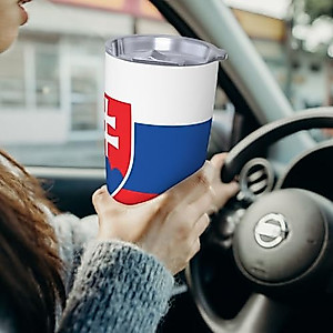 WXZYFP Car cup (single silver rim), can use a straw or drink directly, easy to use.Flag of Slovakia