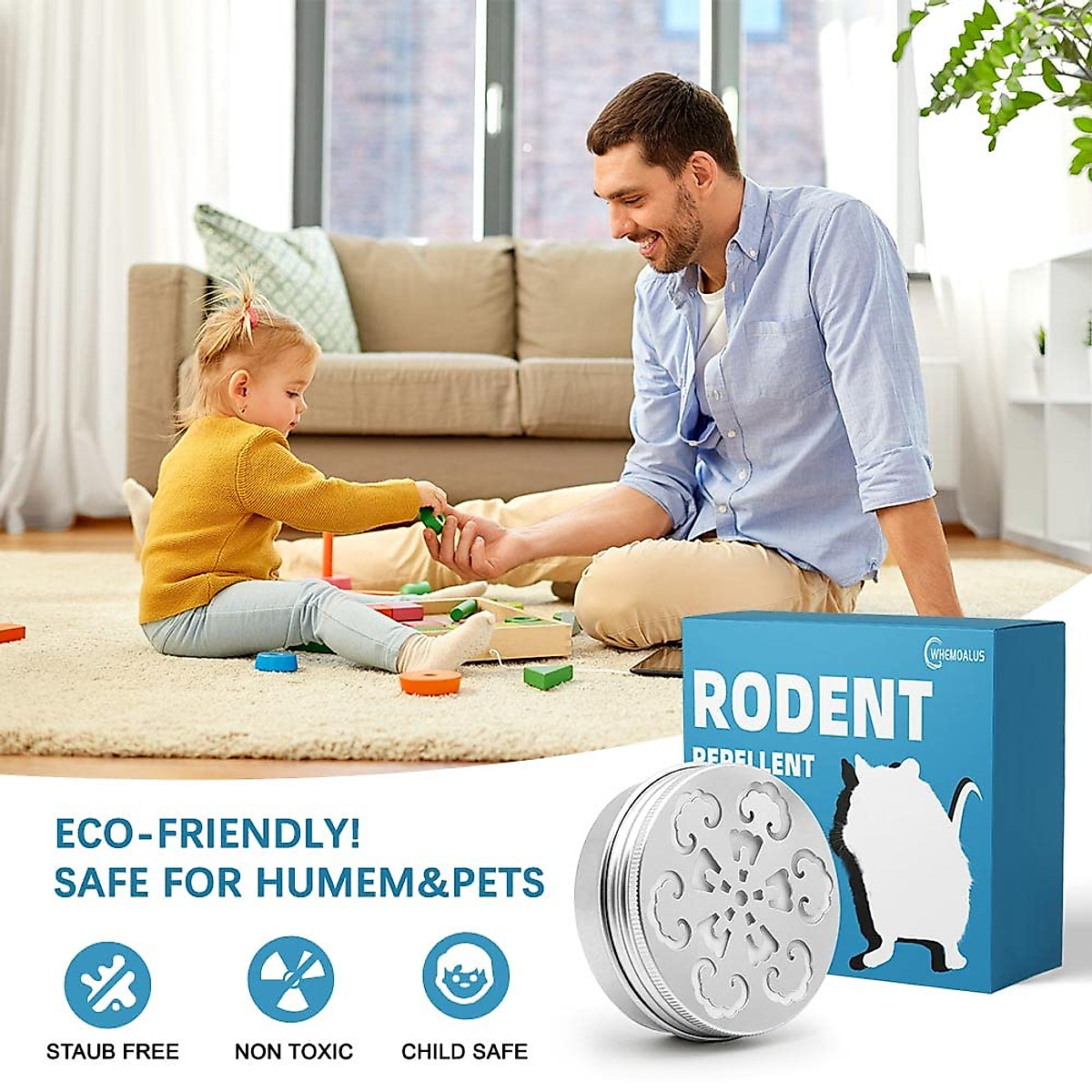 Rodent Repellent,Mouse Repellent Peppermint,Mice Repellent for House,Rat Repellent Outdoor/Indoor,Peppermint Oil to Repel Mice and Rats 2 Jars/Box