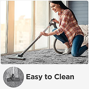 LOCHAS Ultra Soft Indoor Modern Area Rugs Fluffy Living Room Carpets for Children Bedroom Home Decor Nursery Rug 8x10 Feet, Gray