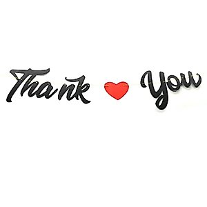 Paity Black Glitter Thank You Banner and signs for employees Engaged Wedding - Bridal Shower Bunting Thanksgiving Photo Booth Props Veterans Pre-Strung