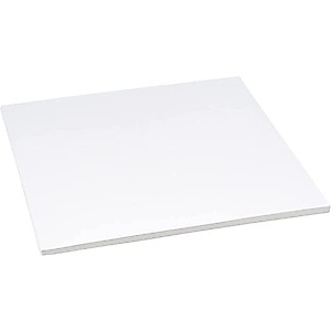 DecoPac Square Cake Drum, Foil Covered Cake Drum, Sturdy Half Inch Thick, Pack of 5, White - 18 Inch