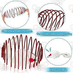 5 Pcs Cat Spring Balls Stretchable Cat Springs Toys Interactive Cat Toys Rolling Cat Balls Colorful Playful Coils Spring Action Toy Caged Rats for Kitten Cat Pet Supplies Indoor Play, Random Color