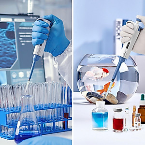 Etallwit Single Channel Pipette with Adjustable Variable Volume, High Accurate Manual Micropipette for Lab, 1000-5000ul