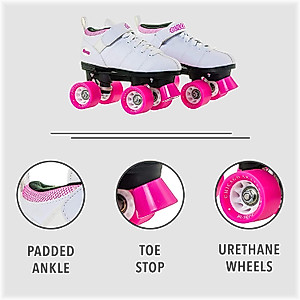 Chicago Skates Bullet Ladies Speed Roller Skate, White, 9 (B-100W-09)