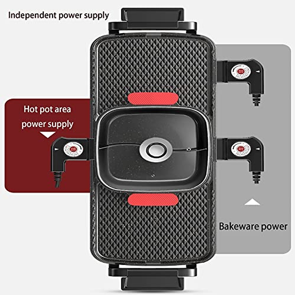 CETONA Electric Barbecue Grill Temperature Control BBQ Grill Portable Camp Grill for Patio Backyard Garden ( Color : Black , Style : A )